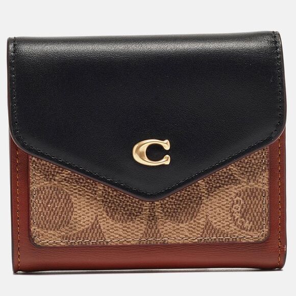 Coach | Bags | Coach Tricolor Signature Coated Canvas And Leather Small ...